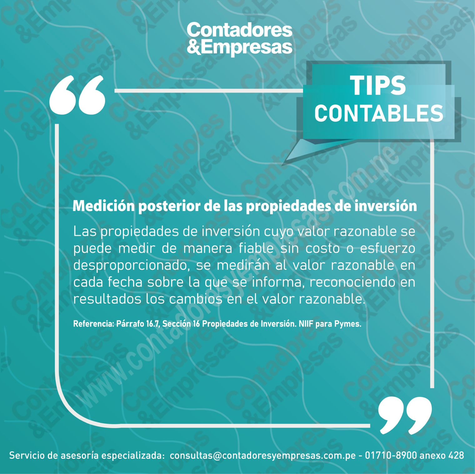 Medición posterior de las propiedades de inversión - Contadores y Empresas
