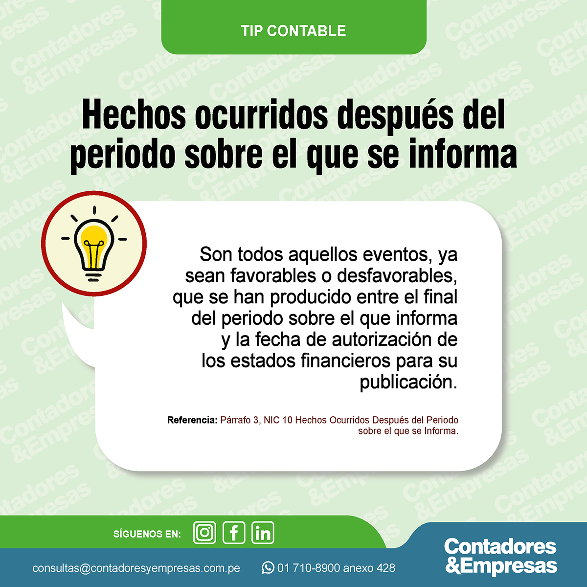 Hechos ocurridos después del periodo sobre el que se informa ...